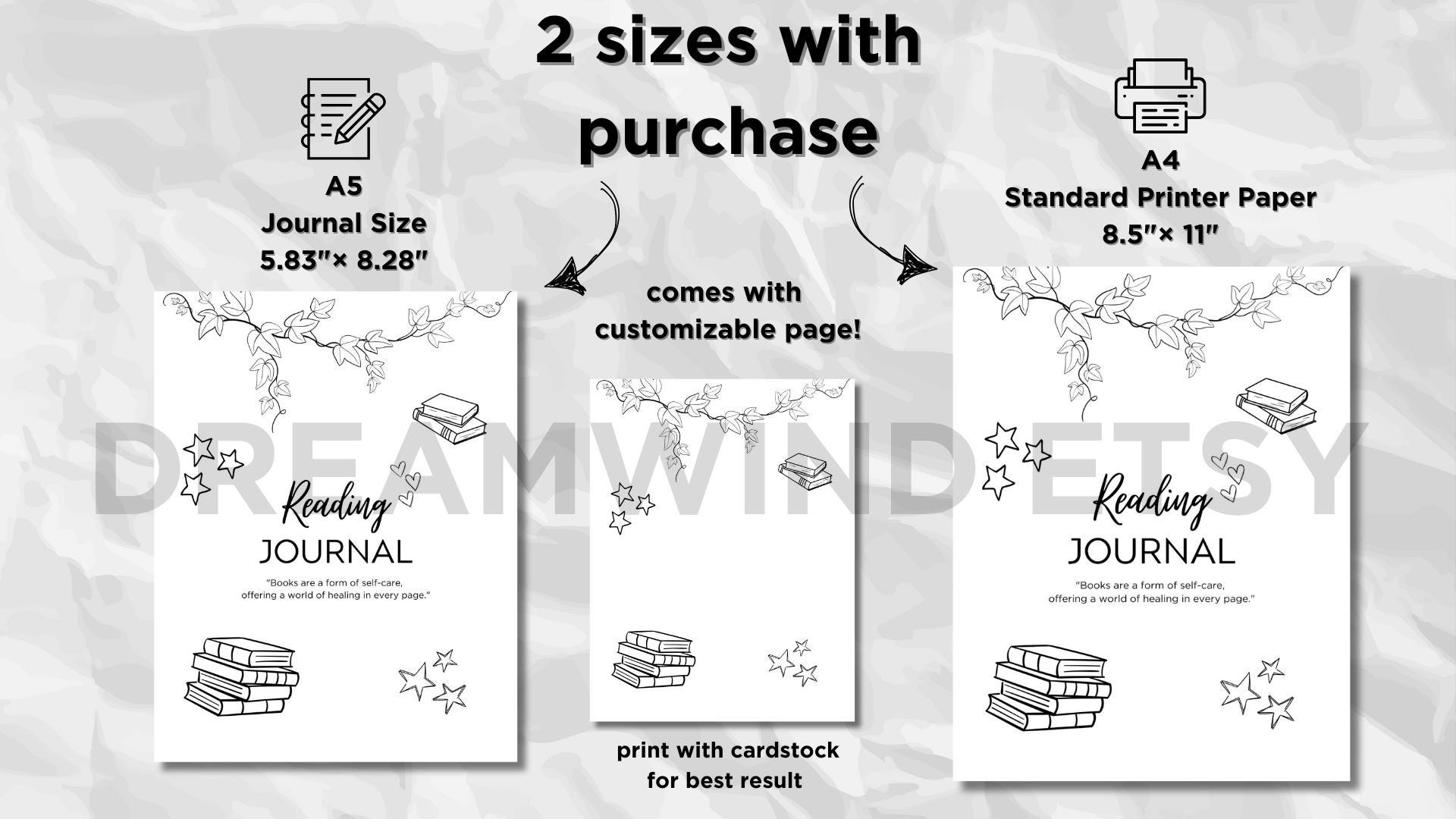 24-25 Reading Journal Bundle | Printable & Digital Journal With Planner ...