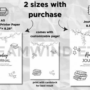 24-25 Reading Journal Bundle | Printable & Digital Journal With Planner ...