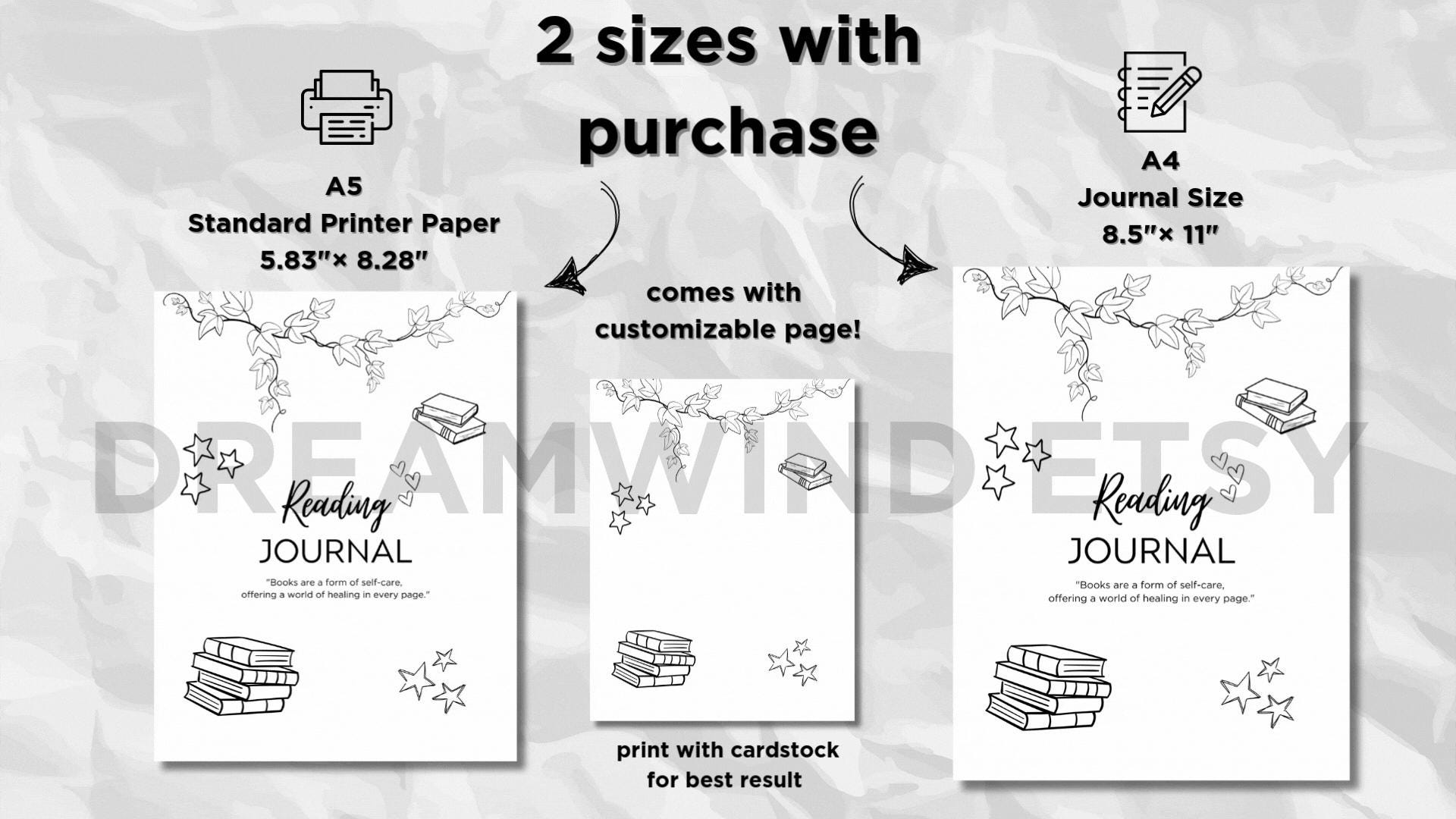 24-25 Reading Journal Bundle | Printable & Digital Journal With Planner ...