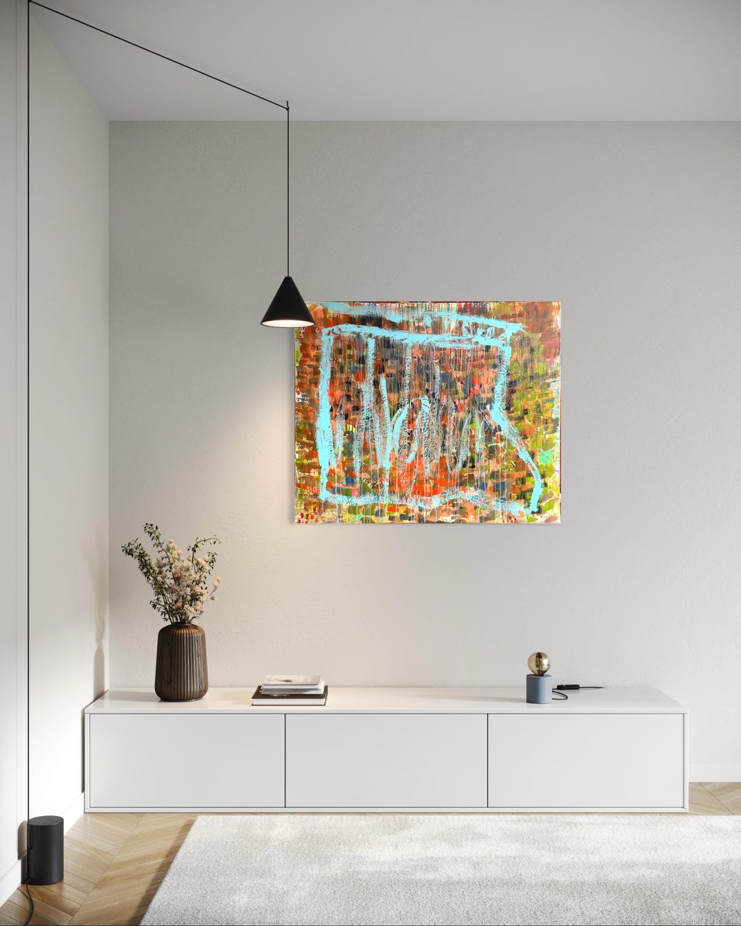 Runway, but Make It Art — Large Abstract Painting on Canvas | Bold ...