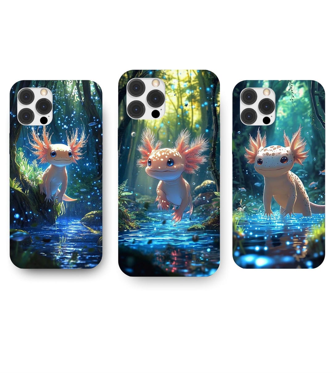 Axolotl Ocean Tough Phone Case, Trendy iPhone Case, Axolotl Amphibia ...