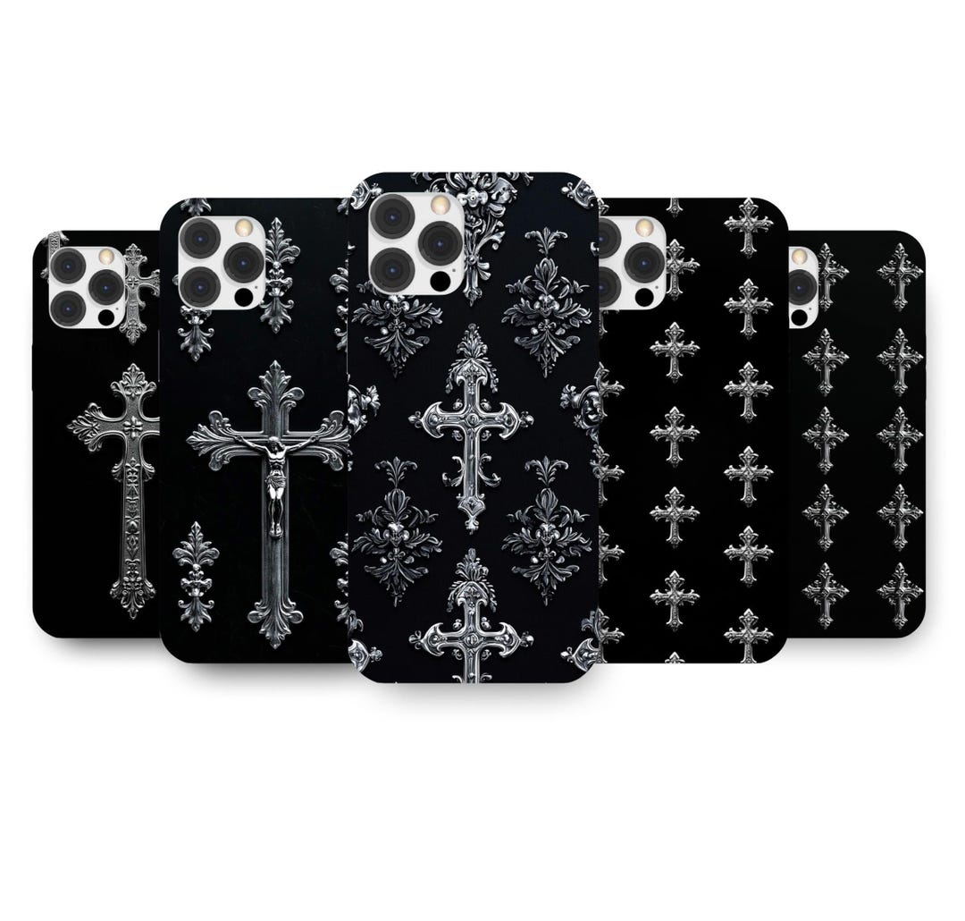 Chrome Hearts Case, Goth Phone Case, Gothic Phone Case, Cross, Y2k ...