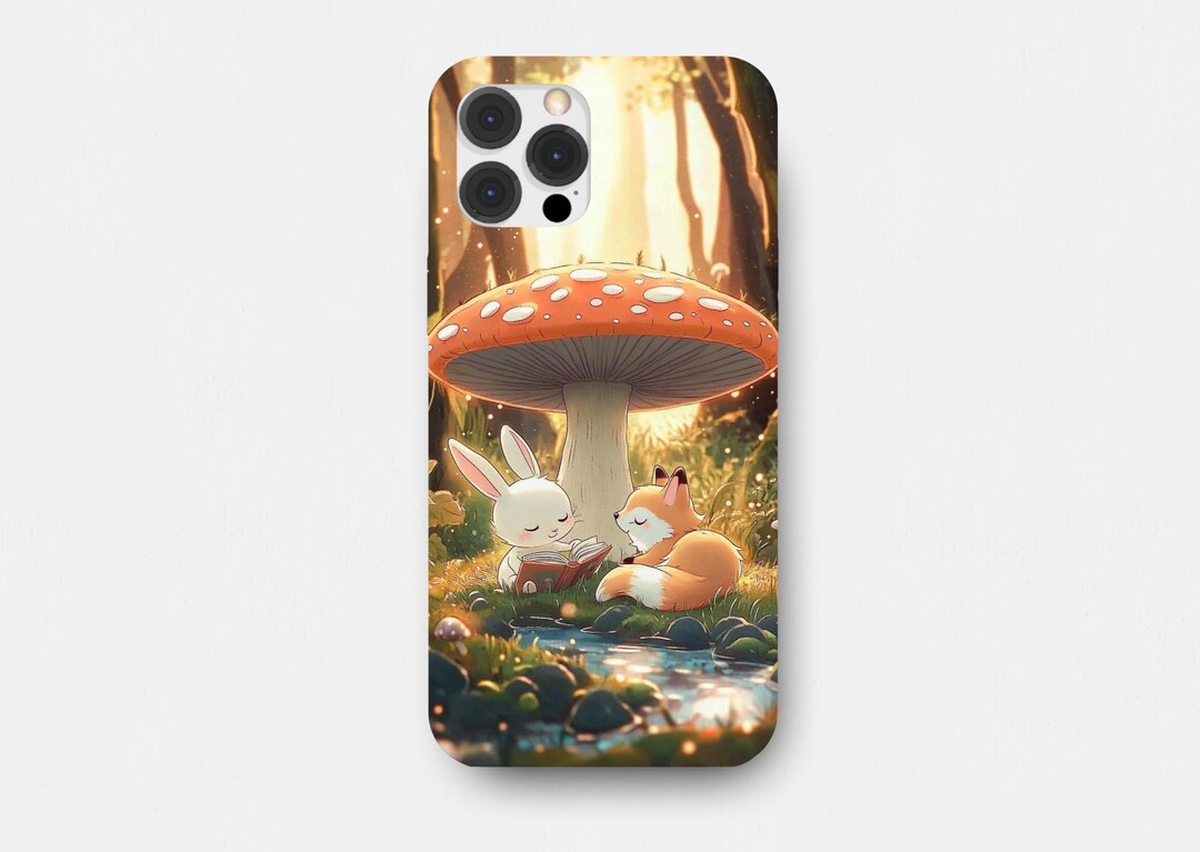 Kawaii Bunny Fox Phone Case, Playful Animal Design - Etsy
