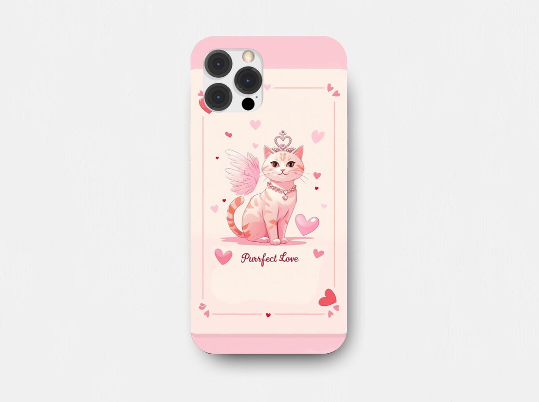 Phone Case, Cute Kawaii Cat, Perfect Love, Design, iPhone Samsung ...