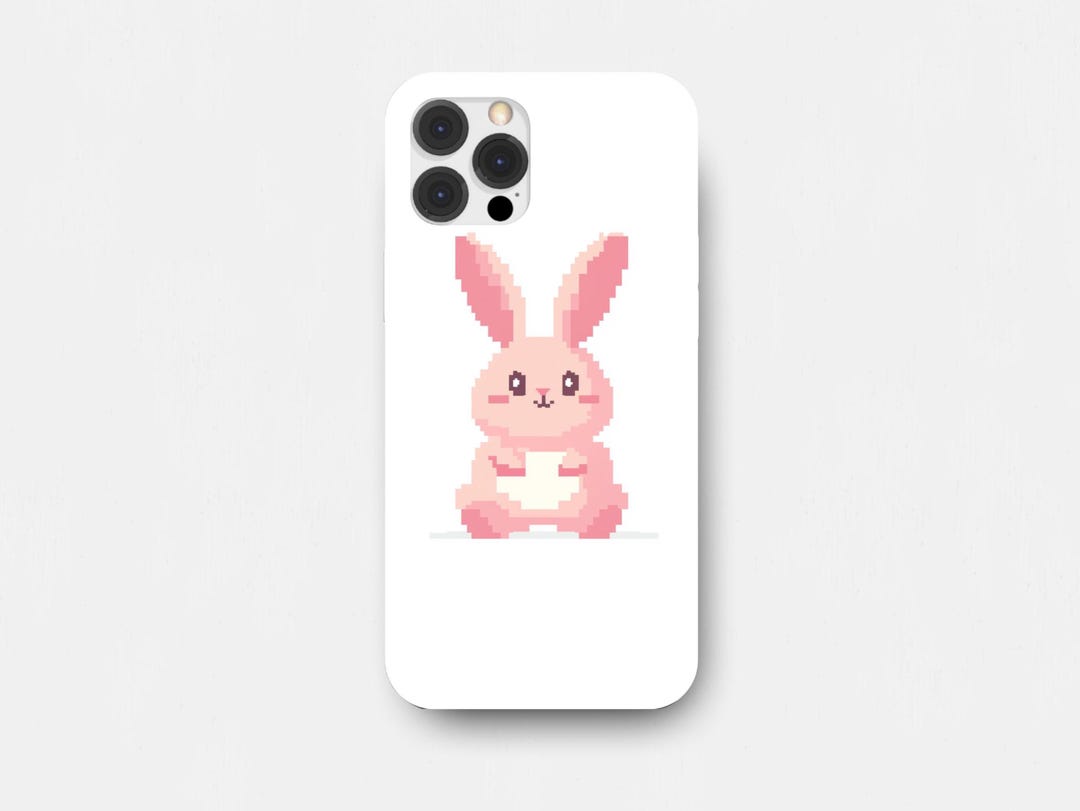 Phone Case, Pixelated Cute Anime Bunny Tough Case for iPhone and ...