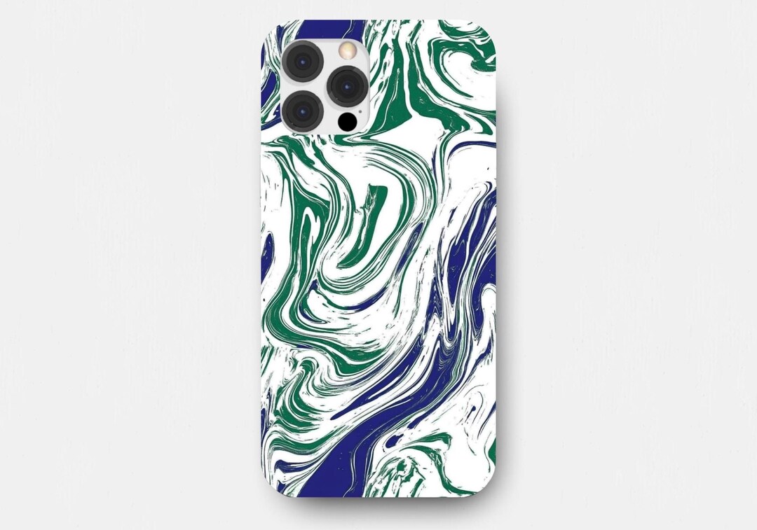 Blue White Marble Design Phone Case, Green White Blue Design Phone Case ...