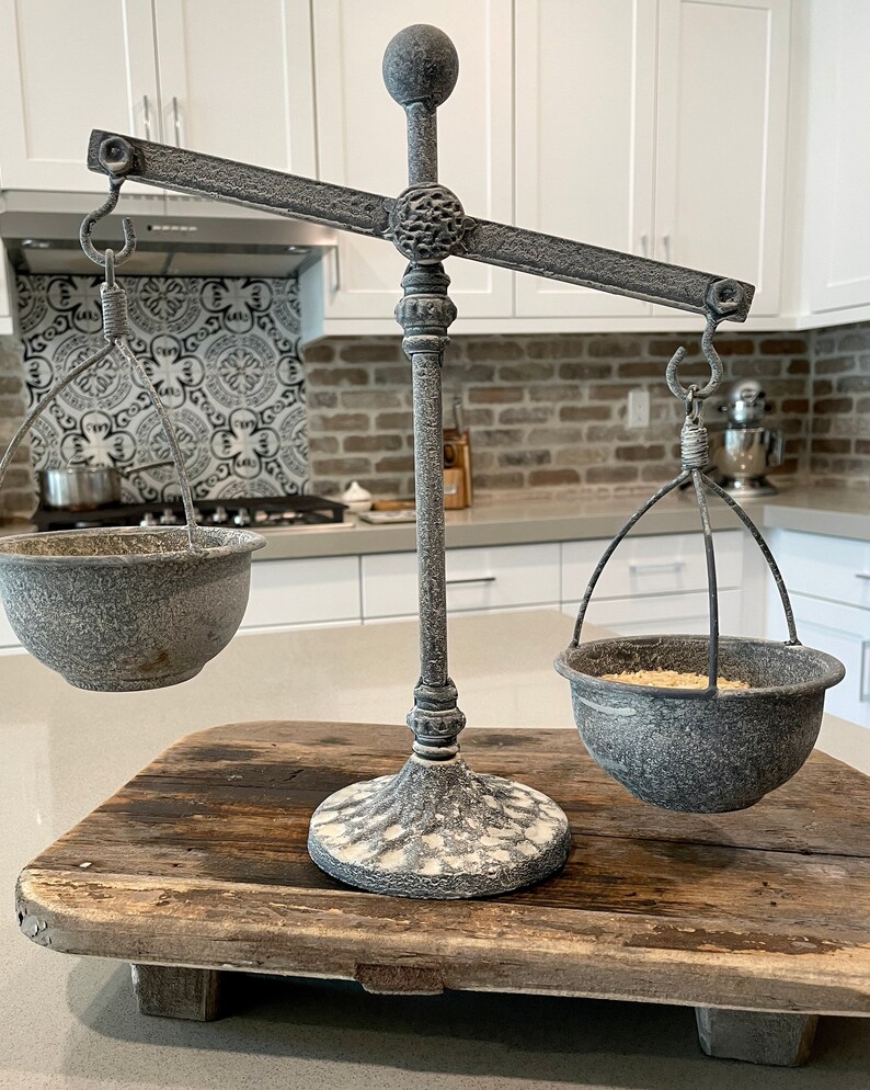 Counter Scales French Antique Style Grain Measure Merchant - Etsy
