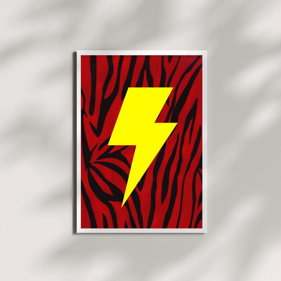 Thunder Print Wall Art , Thunder Poster,cute Print, Print Wall Gift ...