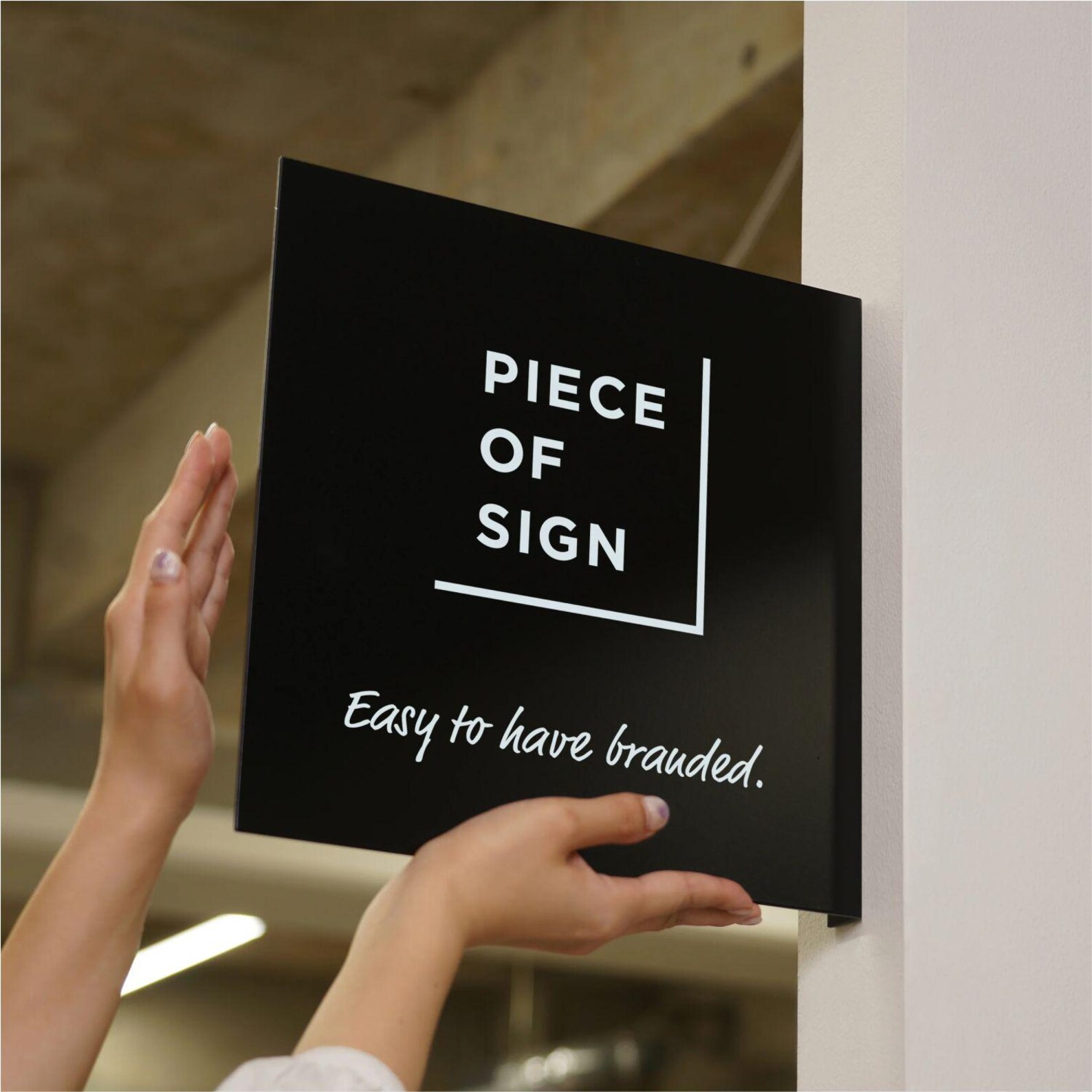 Customizable Square Blade Sign, Double Sided, Outdoor Business Sign - Etsy