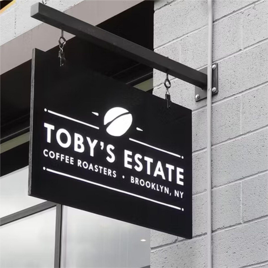 Customizable Square Blade Sign, Double Sided, Outdoor Business Sign - Etsy