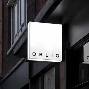 Wall Mounted Sign, Led Light Box Double Sided Sign, Blade Sign ...