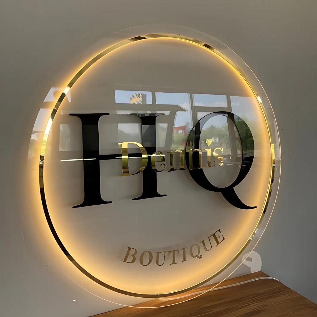 Custom Acrylic Sign | Backlit Sign | Round Acrylic Sign | Custom ...