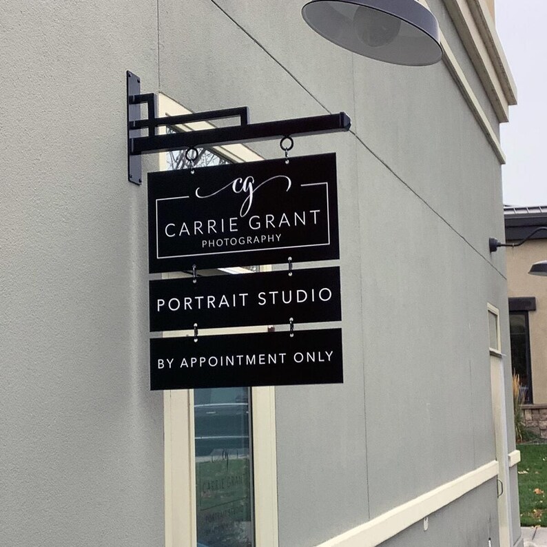 Square Blade Sign, Blade Sign, Hanging Blade Sign Custom, Double Sided ...
