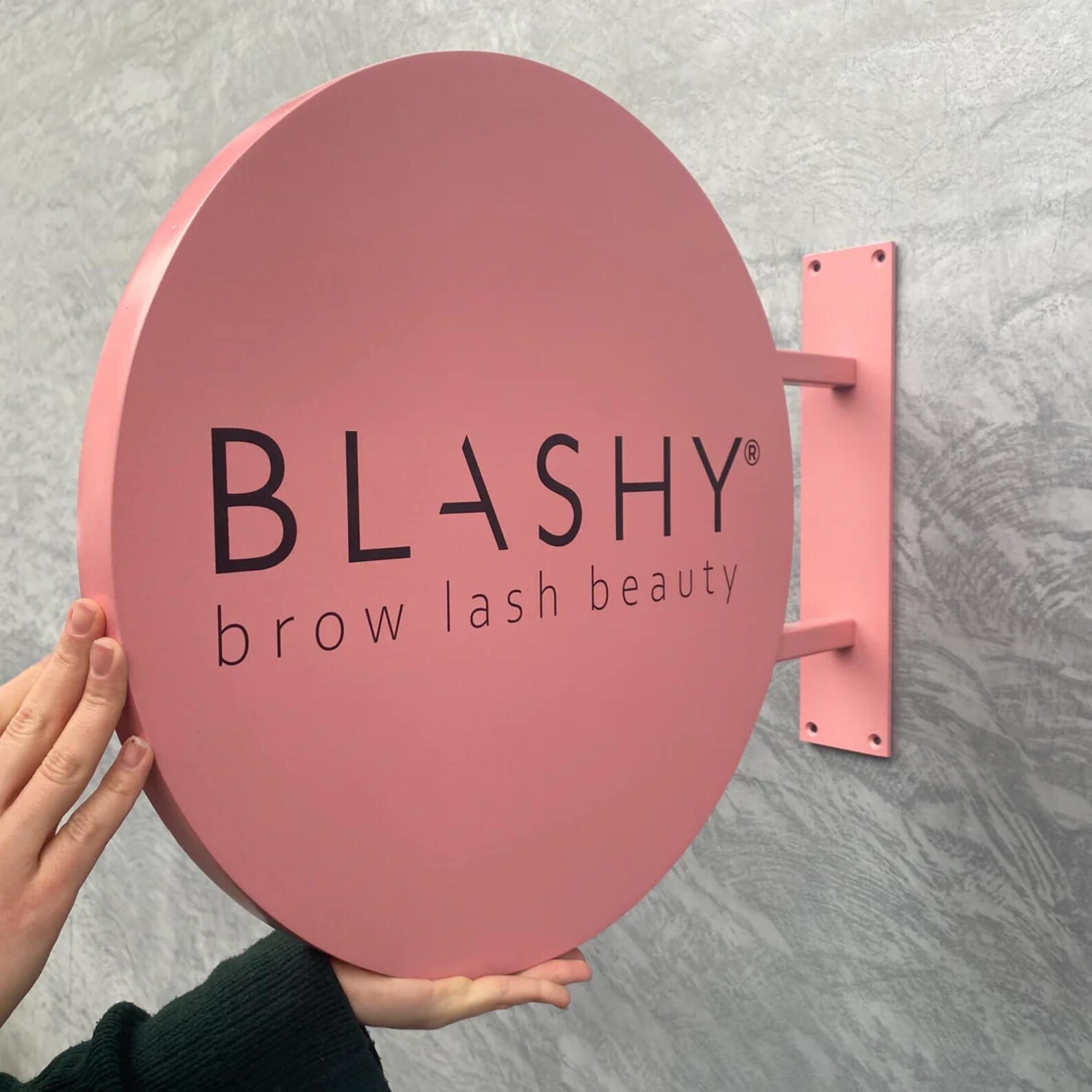 Round Blade Sign, Double Sided Signage, Custom Double Sided Sign, Wall ...