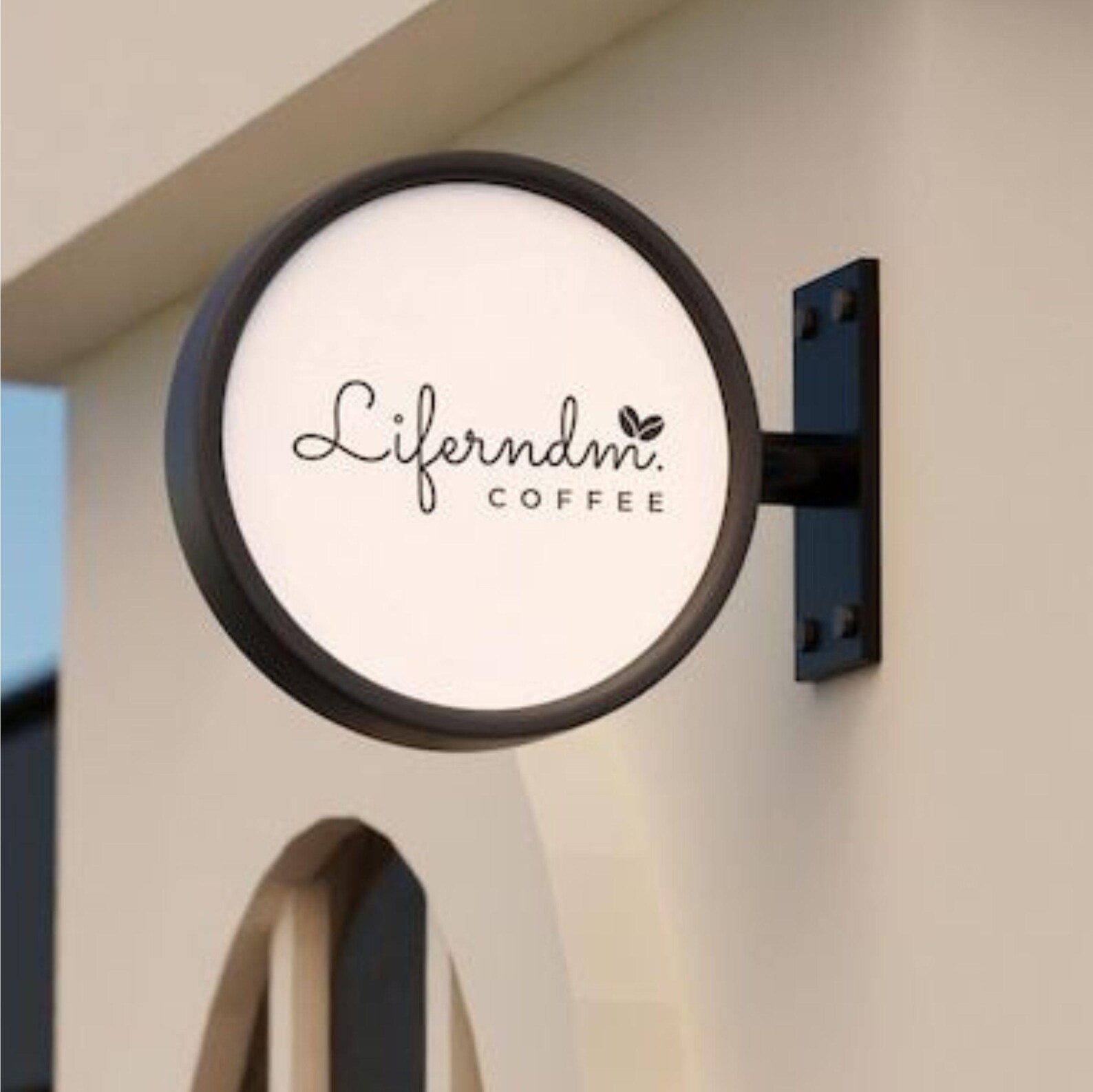Custom Double Sided Round Logo Sign, Illuminated Light Box, Business ...
