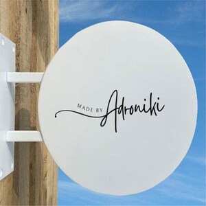 Custom Metal Blade Sign, Double-sided, Modern Business Logo Sign - Etsy