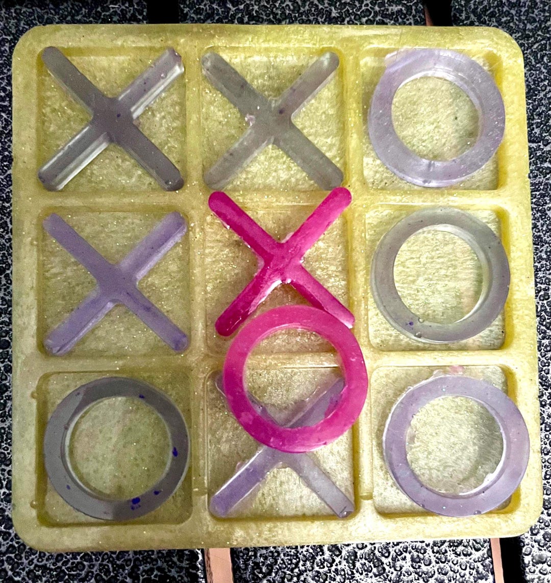 Tic Tac Toe Game Set – Personalized Board & Pieces | Choose Your Colors ...
