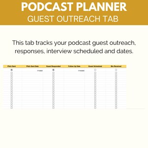 Podcast Planner Google Sheets Template: Episode Tracker (digital ...