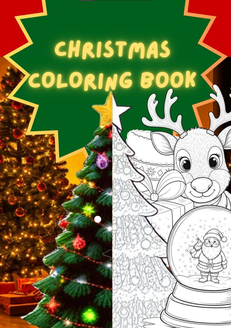 Christmas Coloring Book (50 Printable Drawings) - Etsy