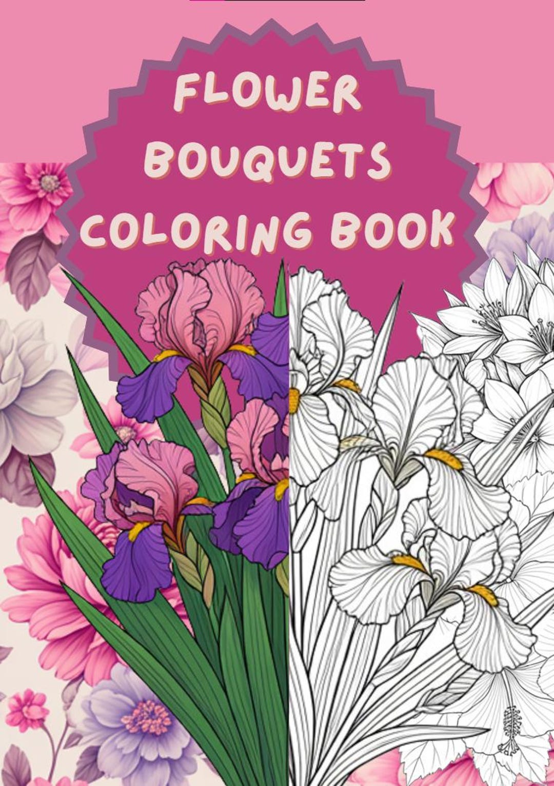 Flower Bouquets Coloring Book (50 Printable Drawings) - Etsy