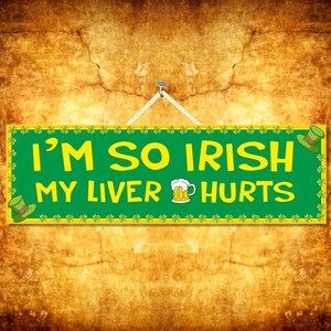 Irish Bar Sign | Funny Irish Sign | Irish Beer Sign | Drinking Sign ...