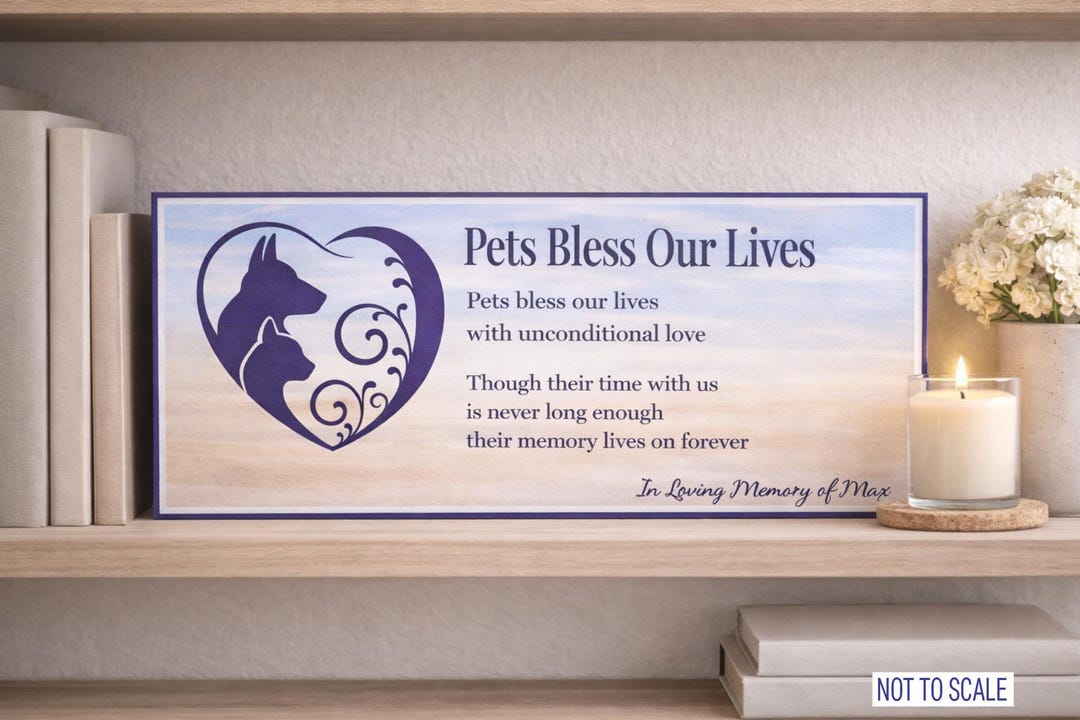 Personalized Pet Memorial Sign: Dog Cat Sympathy Gift, Custom Pet Loss ...