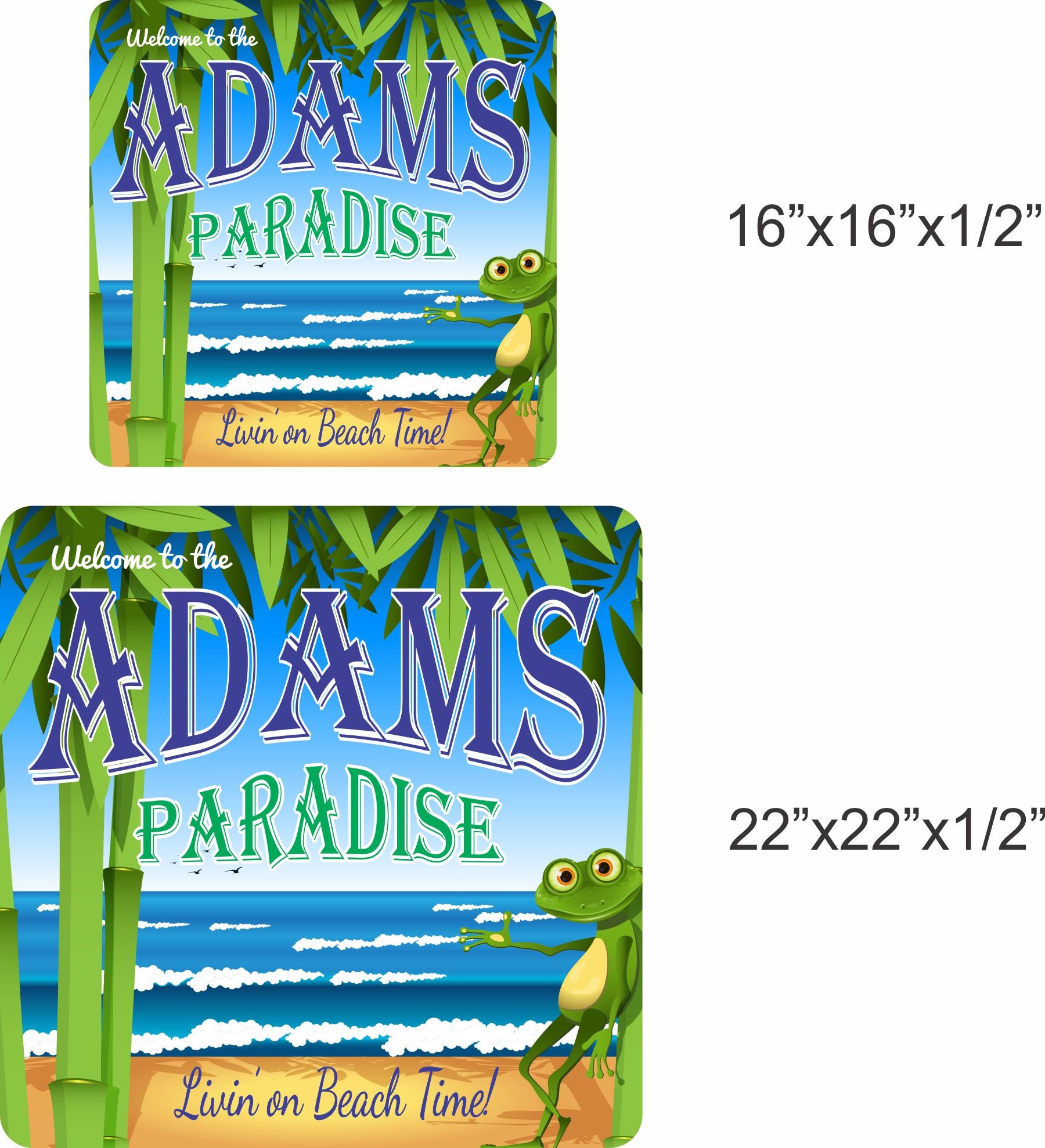 Personalized Welcome to Paradise Sign with Beautiful Ocean | Etsy