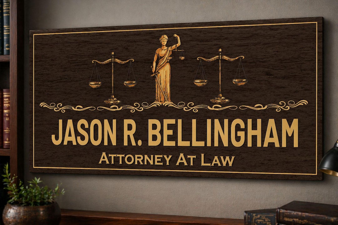 Personalized Attorney Sign: Custom Law Office Name Plaque - Etsy