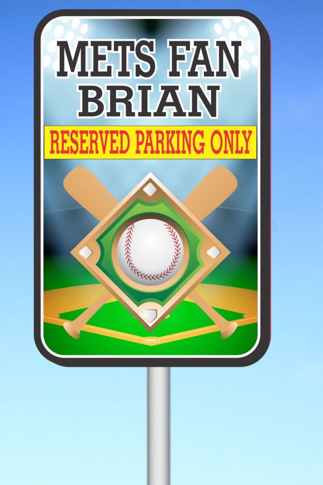 Baseball Parking Sign | Custom Baseball Sign | Sports Sign Aluminum/pvc ...