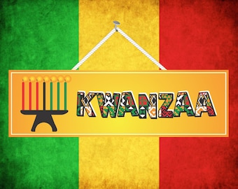 Kujichagulia Kwanzaa Sign. Printable Black & Gold Sign - Etsy