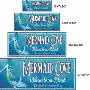 Personalized Mermaid Cove Sign: Beach House Decor, Coastal Wall Art - Etsy