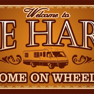 Home on Wheels Gold Welcome Sign for Rvs Camping Signs RV - Etsy