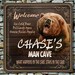 Custom Man Cave Sign Grizzly Bear Bar Sign Welcome Sign | Etsy