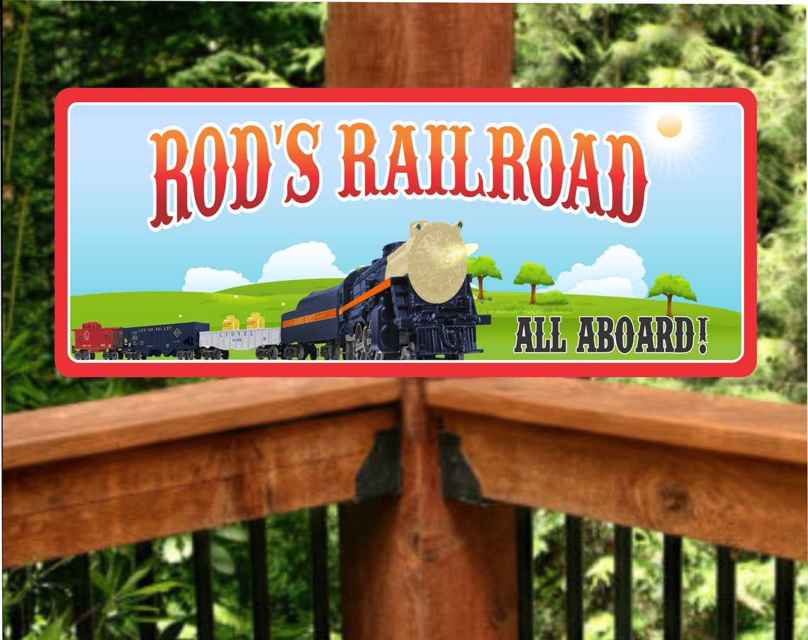 Custom Lionel Railroad All Aboard Personalized Sign With - Etsy