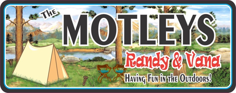 Camping Personalized Sign Custom Camper Sign With Tent Camp - Etsy