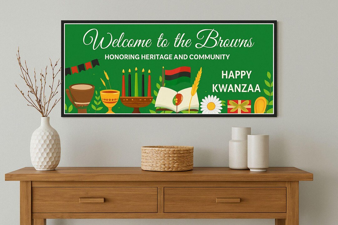 Personalized Kwanzaa Sign: Custom Family Heritage Wall Art - Etsy