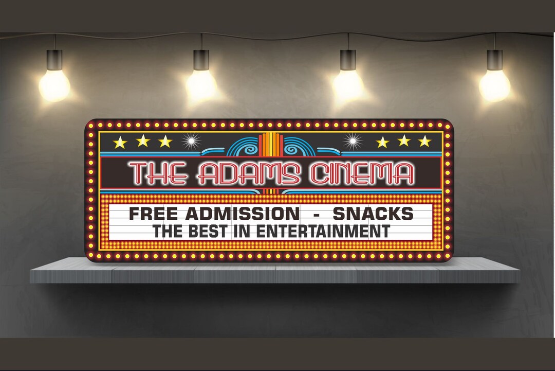 Custom Home Theater Sign | Movie Theater Decor | Personalized Movie ...