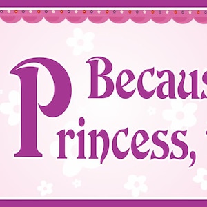 Pink Princess Kitten Funny Sign With Curtains, Girls Room Décor, Pink ...