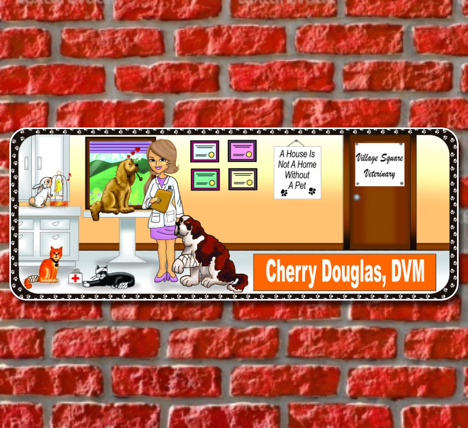 Wall Décor Gift for Veterinarian Business Sign Veterinary Signs Custom ...