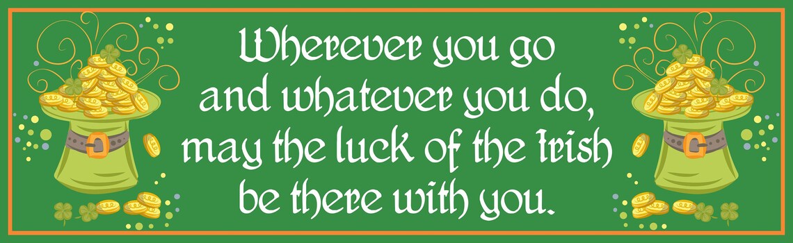 Luck of the Irish Funny Novelty Sign With Leprechaun Hats - Etsy