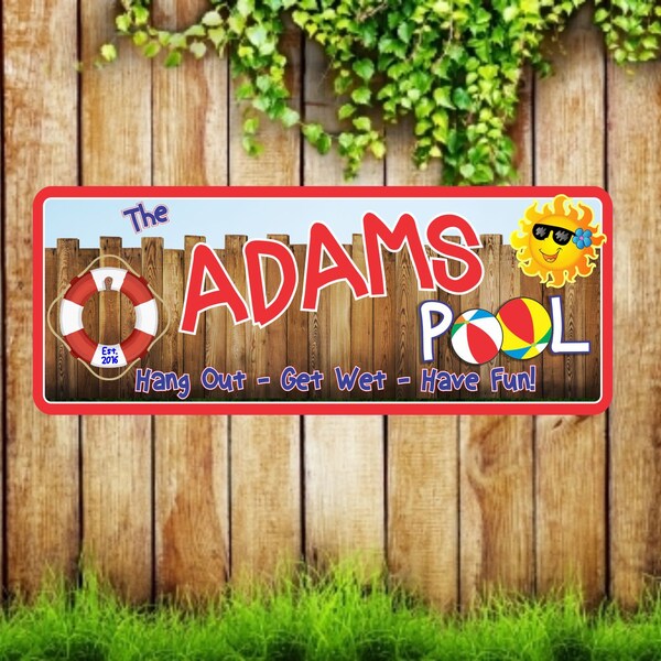 Swimming Pool Signs - Etsy