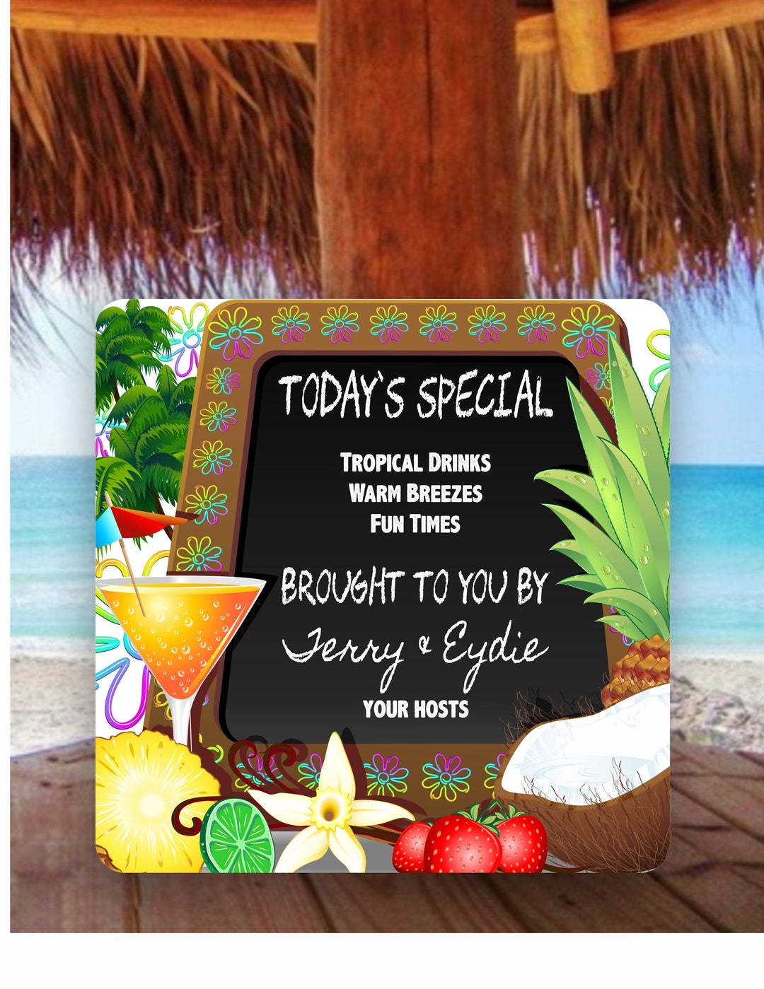 Personalized Tropical Bar Sign – Tiki Bar Decor, Patio Wall Art - Etsy