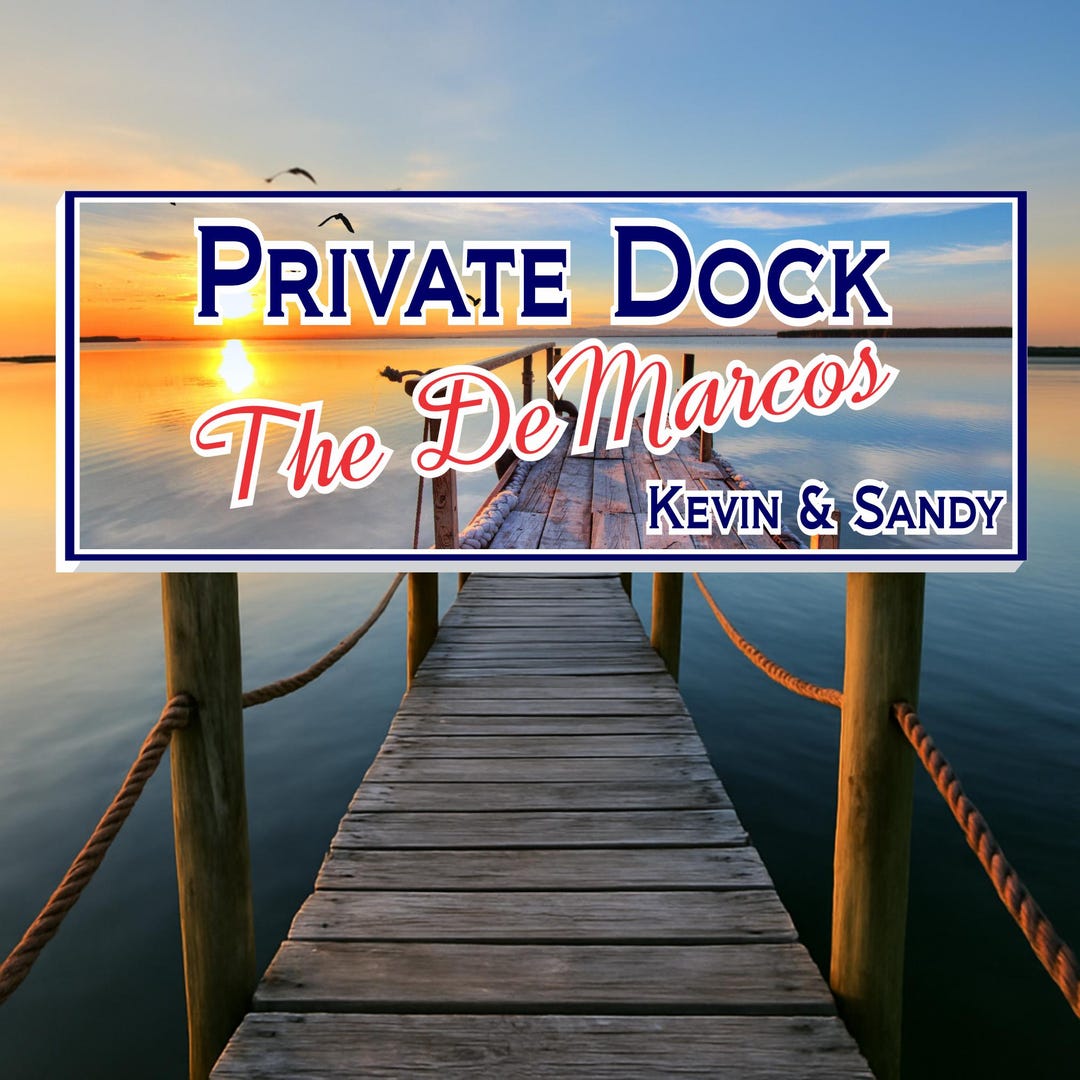 Personalized Lake House Dock Sign – Sunset Nautical Decor - Etsy
