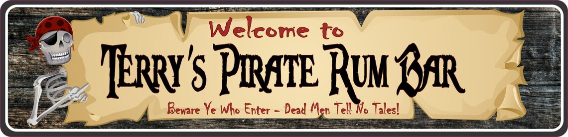 Pirate Bar Sign Aluminum Bar Sign Pirate Beach Sign Fun - Etsy