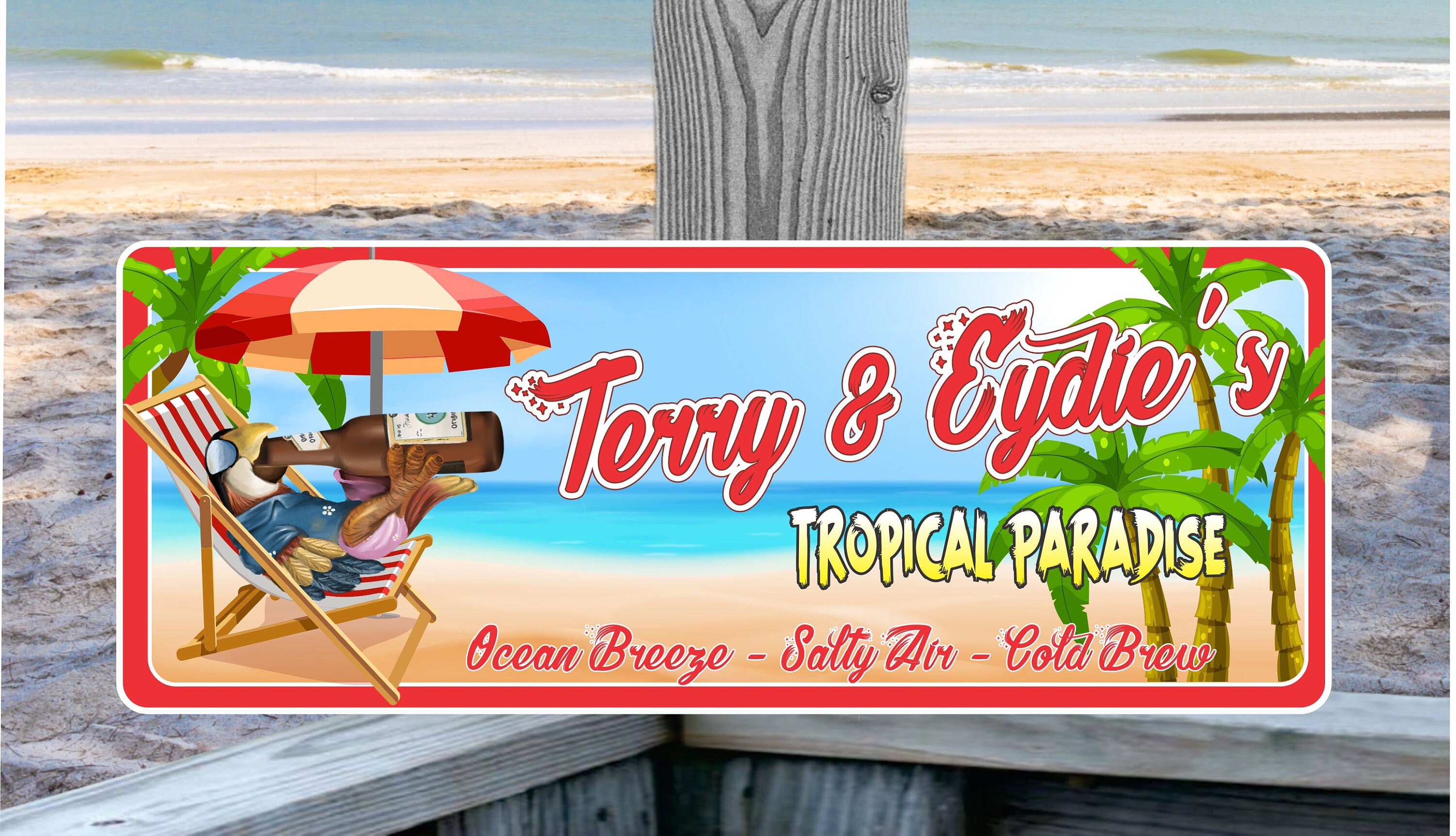 Personalized Tropical Beach Bar Sign Beach House Decor Summer | Etsy