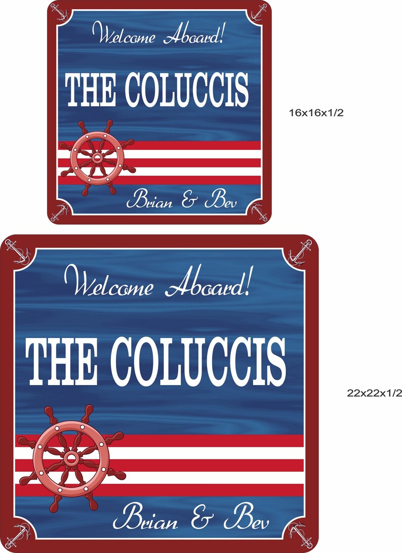 Boat Sign Custom Sign for Nautical Decor With Ships Wheel and - Etsy