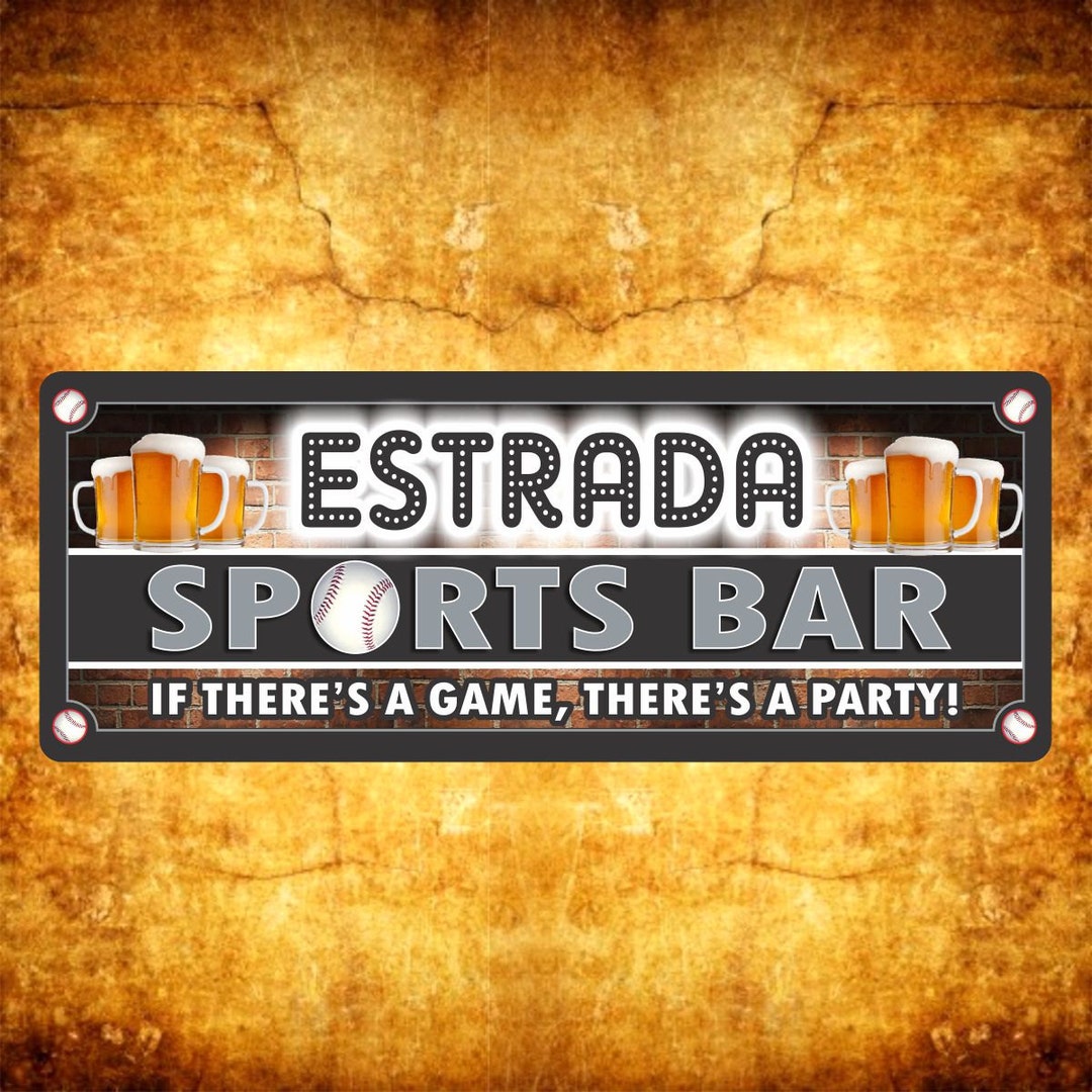 Personalized Sports Bar Sign | Beer Mugs | Custom Home Bar Décor - Etsy