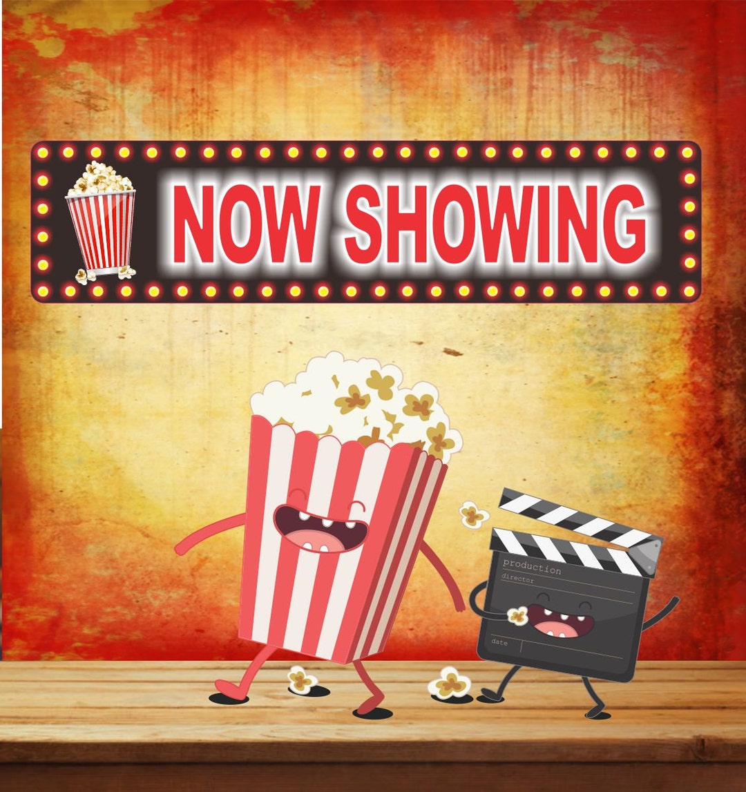 Personalized NOW SHOWING Sign: Home Theater Marquee Decor, Custom Movie ...