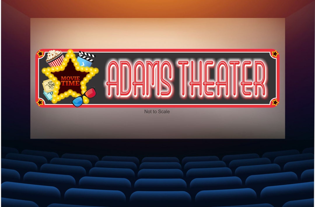 Custom Theater Sign | Movie Theater | Home Theatre | Movie Room Decor ...