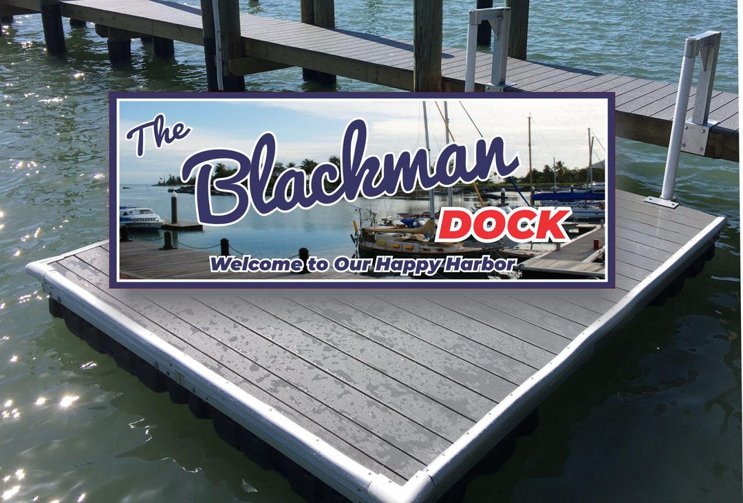 Personalized Dock Sign – Custom Marina or Lake House Wall Art, Nautical ...